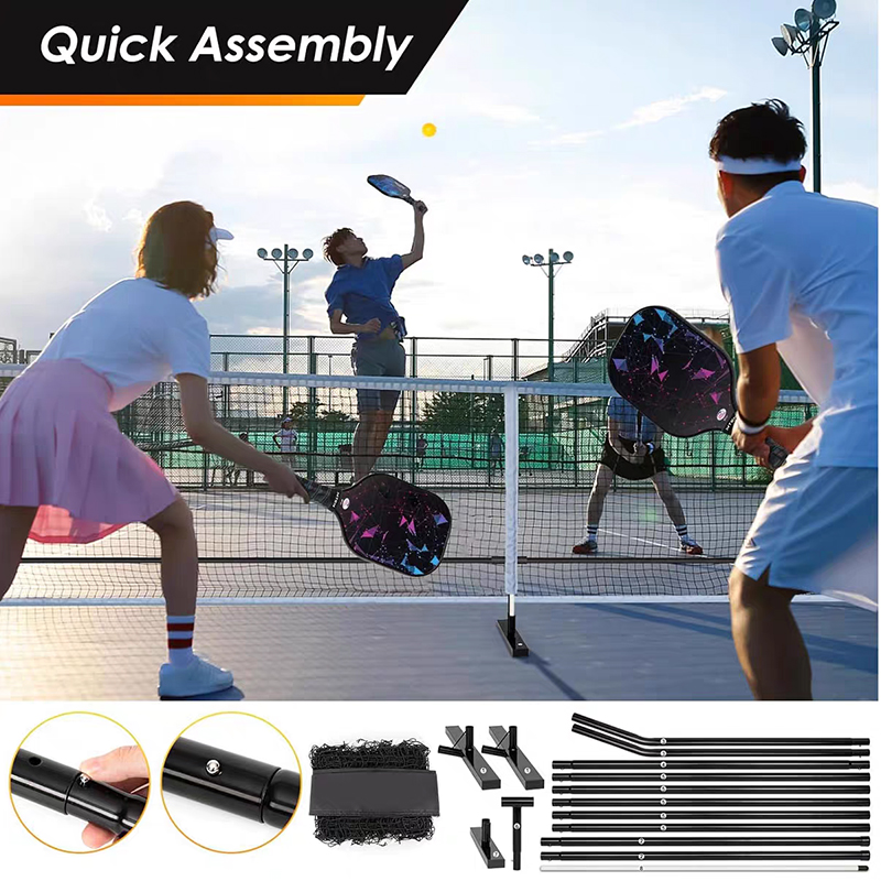 Custom 22ft Portable Pickleball Net with Quick Setup and Carry Bag ...